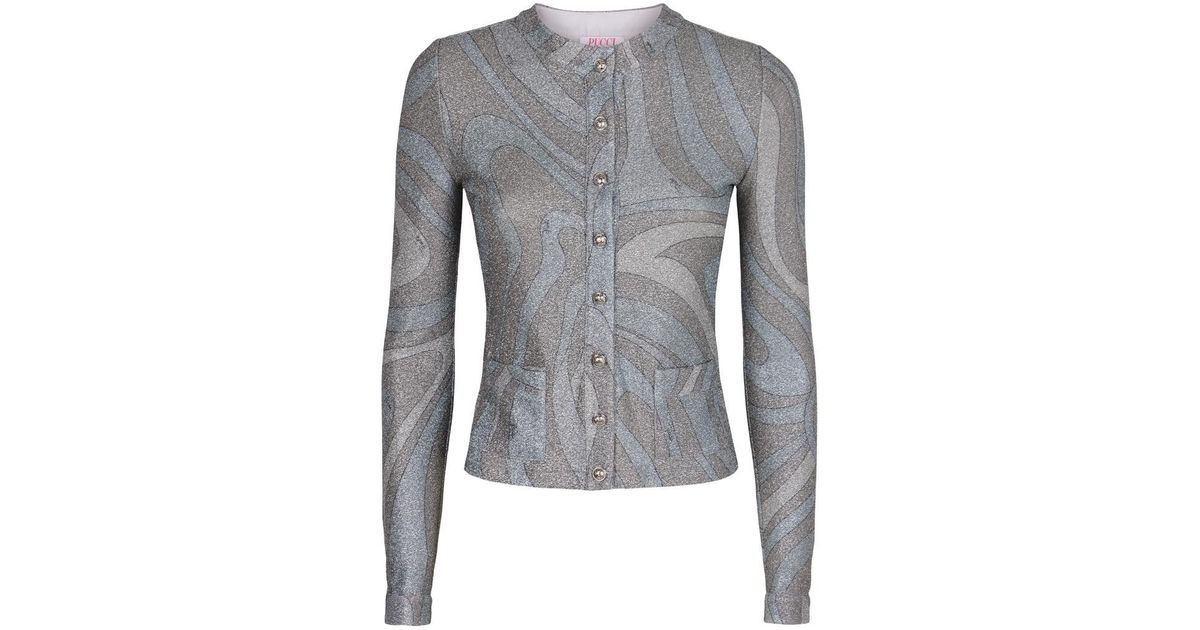 PUCCI Cardigan in Grey | Lyst UK