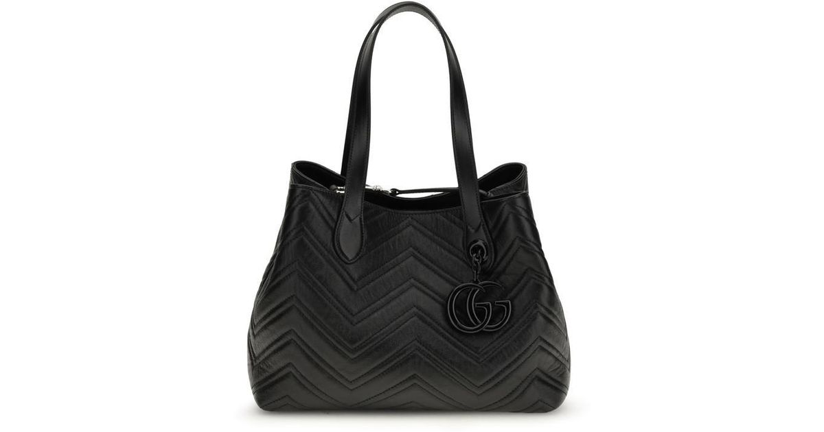 Gucci Gg Marmont Shopping Bag in Black | Lyst Canada