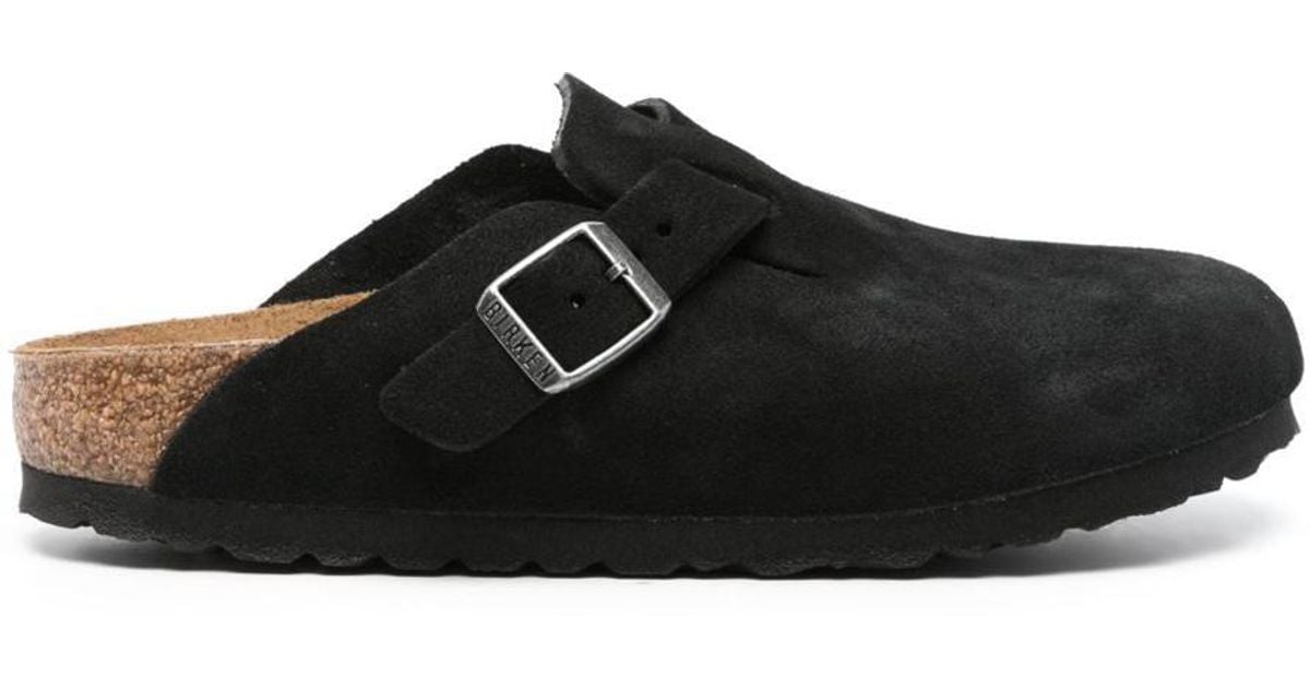 Birkenstock Closed-Toe Slipper With Adjustable Buckle in Black for Men ...