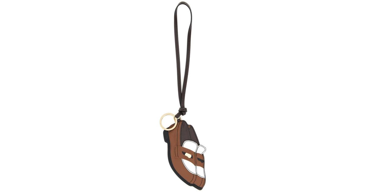 Miu Miu Leather Keyring in Black | Lyst UK