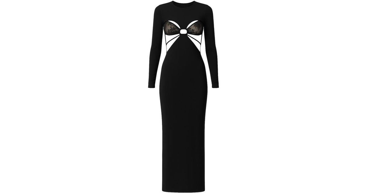 Amazuìn Dhemi Long Dress in Black | Lyst UK