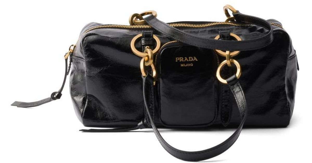 Prada Top Case Bags in Black | Lyst UK