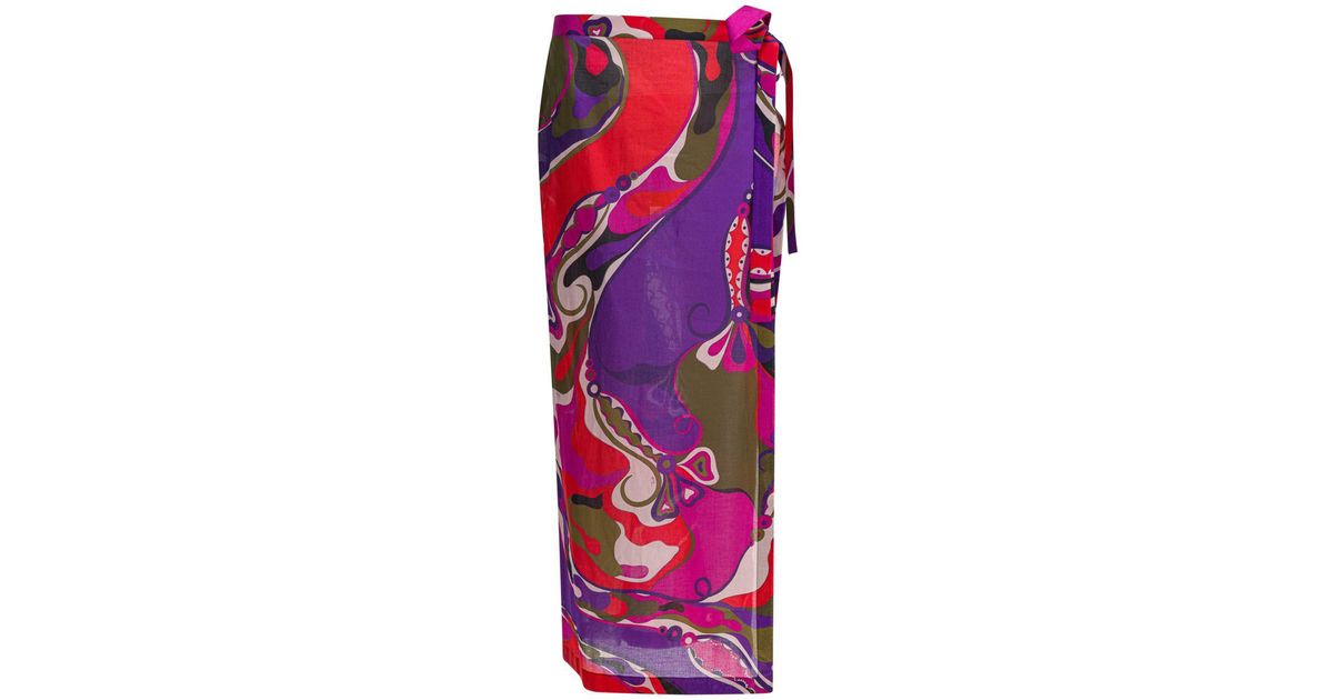 PUCCI "Orchidee" Pareo in Purple | Lyst UK