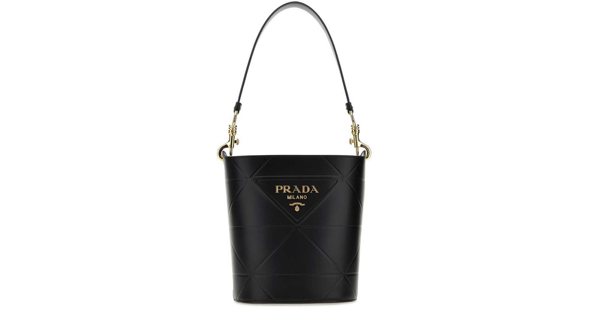 Prada Bucket Bags in Black | Lyst UK