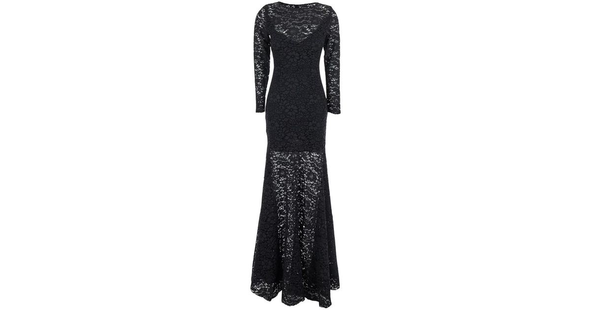 Plain Maxi Dress With Rear Concealed Zip Closure And All-Over ...