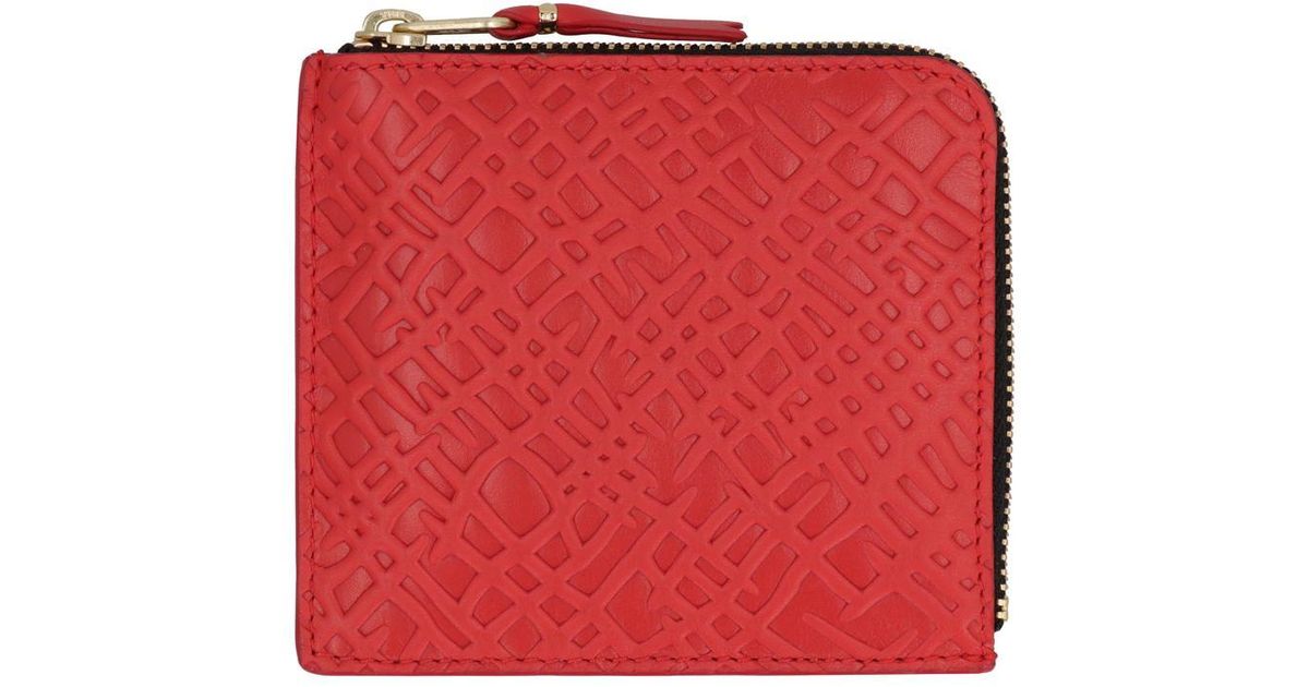 Comme des Garçons Leather Zipped Coin Purse in Red for Men | Lyst UK