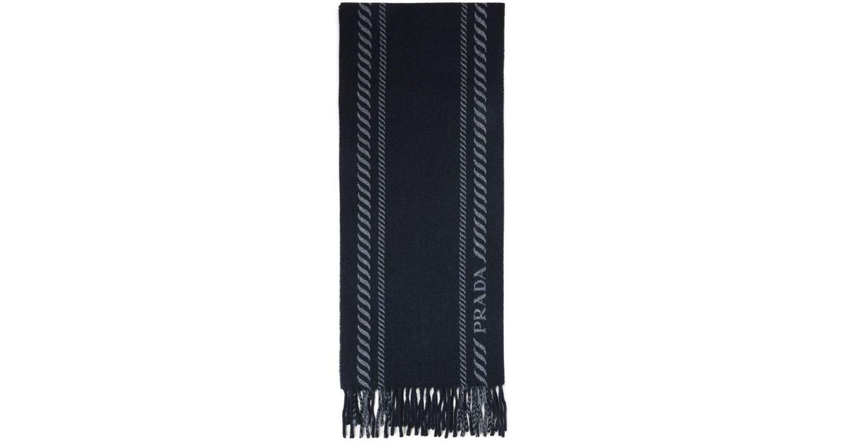 Prada Scarfs in Blue for Men | Lyst UK