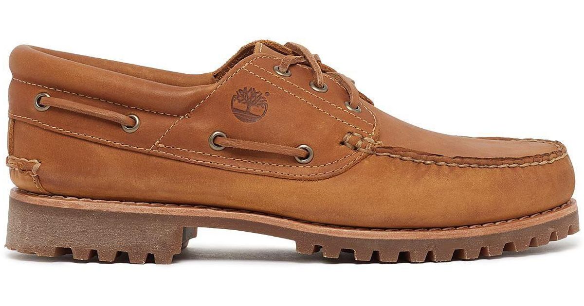 Timberland Authentics 3 Eye Classic Lug Shoes in Brown for Men | Lyst