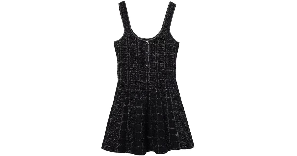 Gucci Jacquard Check Dress in Black | Lyst