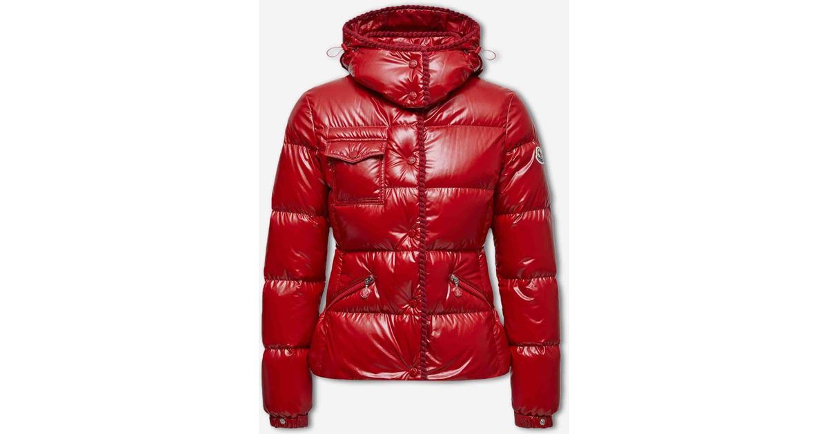 Moncler Short Puffer Jacket Glareins in Red | Lyst