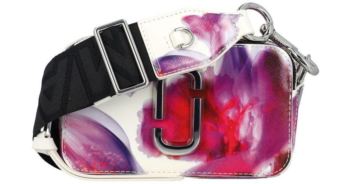 Marc Jacobs The Future Floral Leather Snapshot in Pink | Lyst UK