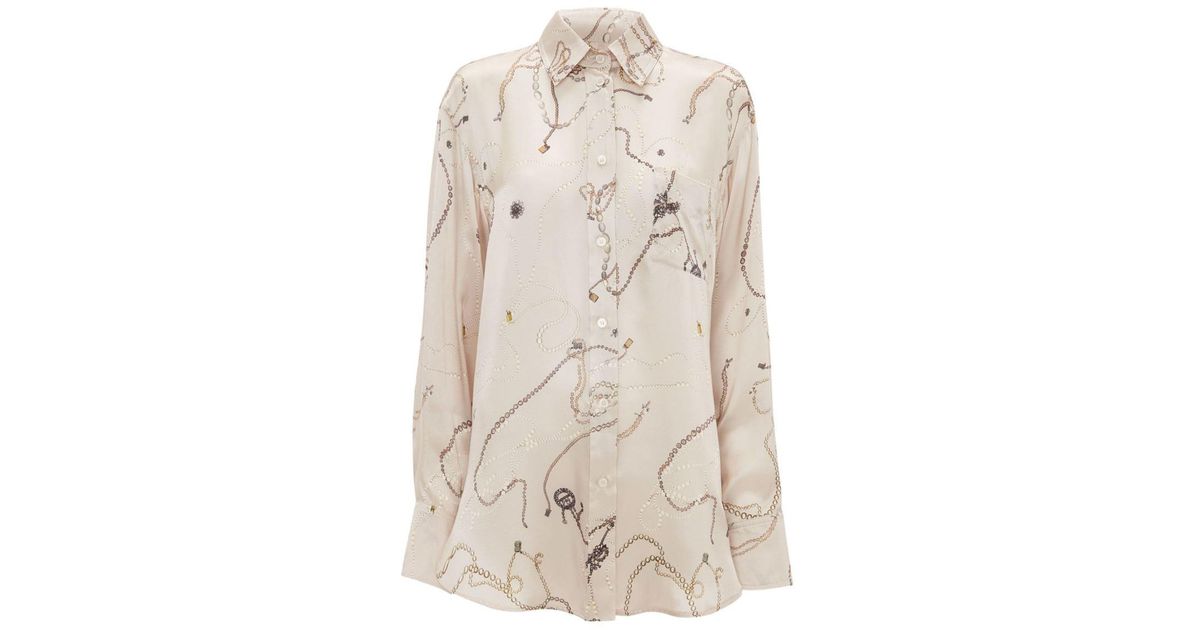 Victoria Beckham Shirt in Natural | Lyst UK