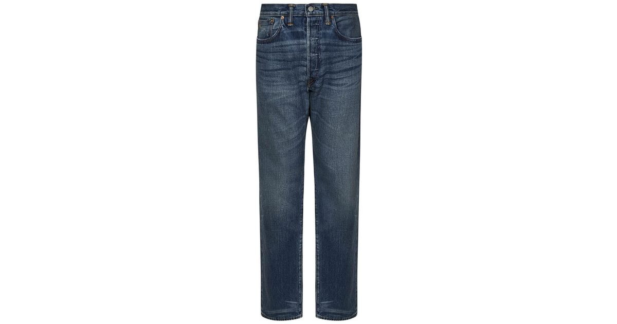 RRL Ralph Lauren Straight Fit Hillsview Jeans in Blue for Men | Lyst