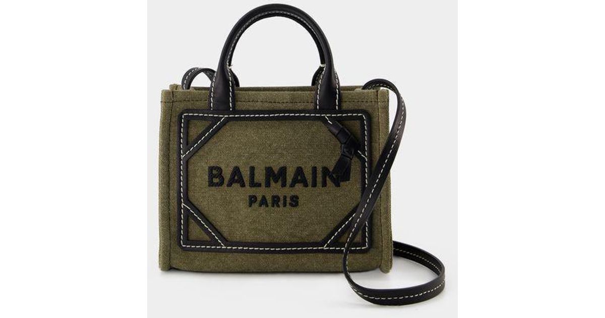 Balmain B-Army Mini Shopper Bag in Black | Lyst UK
