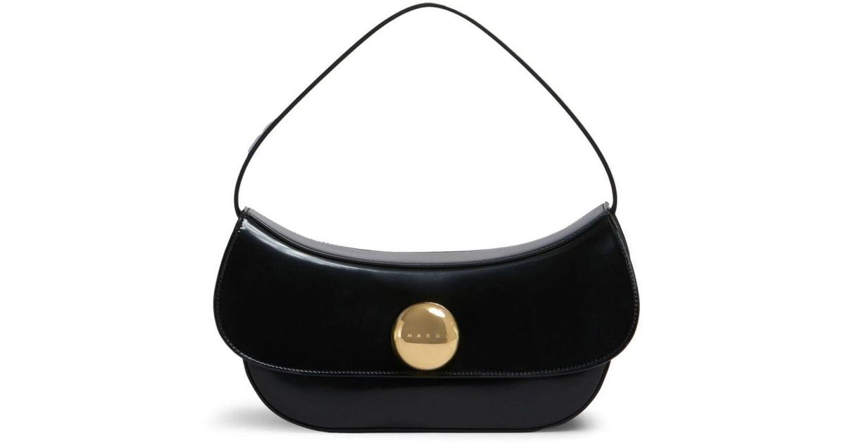 Marni Medium Hobo Bags in Black | Lyst