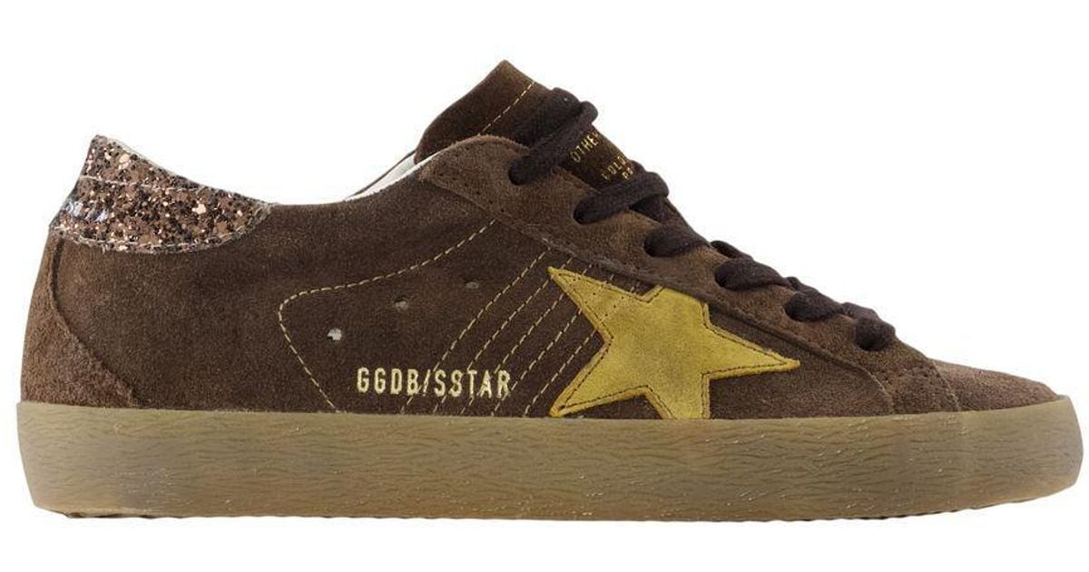 Golden Goose Super Star Sneakers in Brown | Lyst UK
