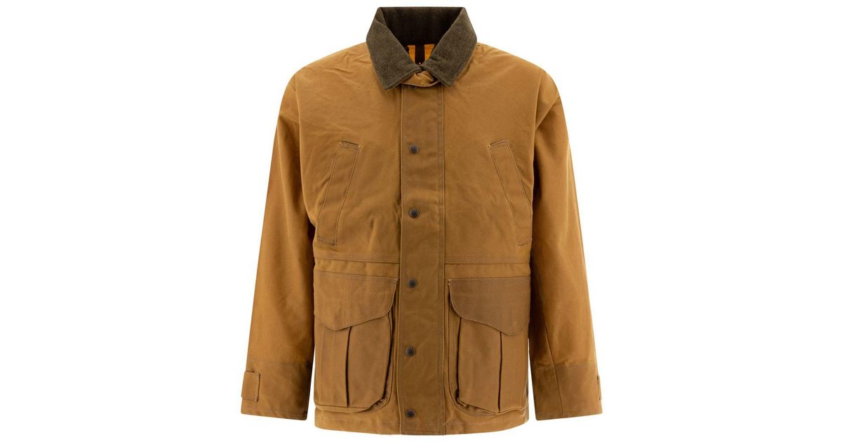 Filson "Tin Cloth Field" Jacket in Brown for Men | Lyst