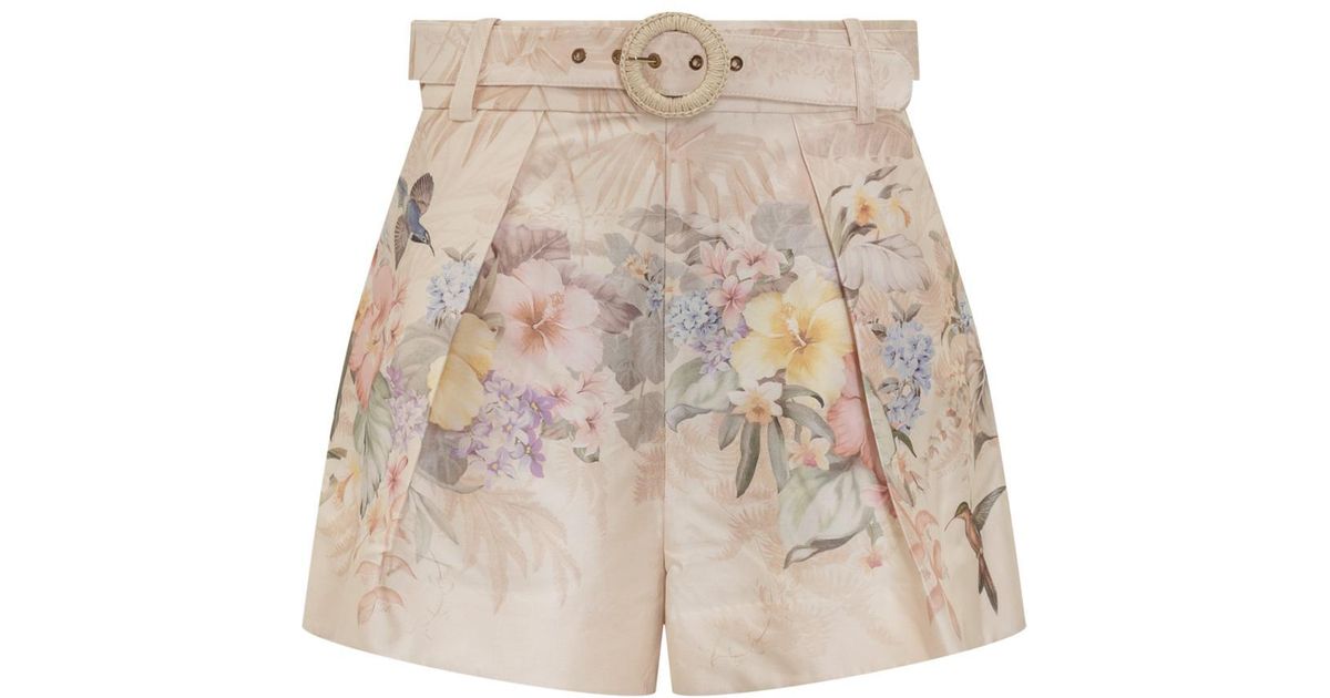Zimmermann Illuminate Short in Natural | Lyst