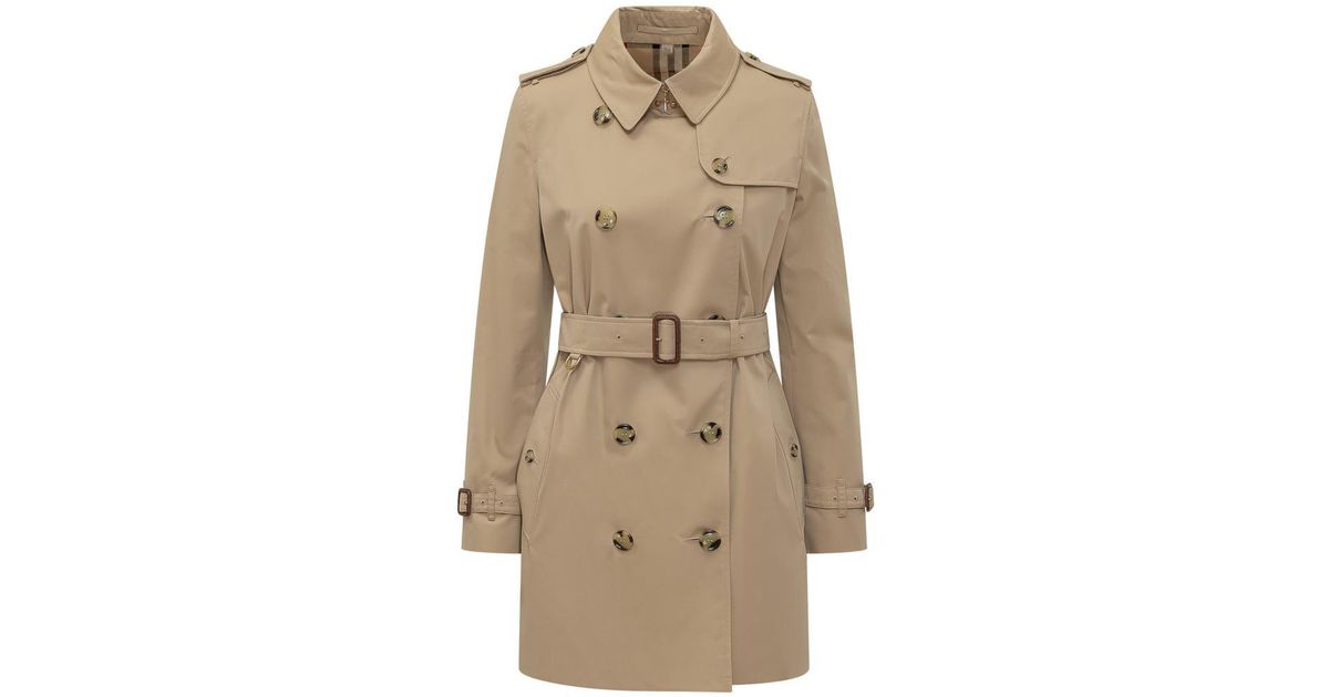Burberry Kensington Short Trench in Natural | Lyst UK