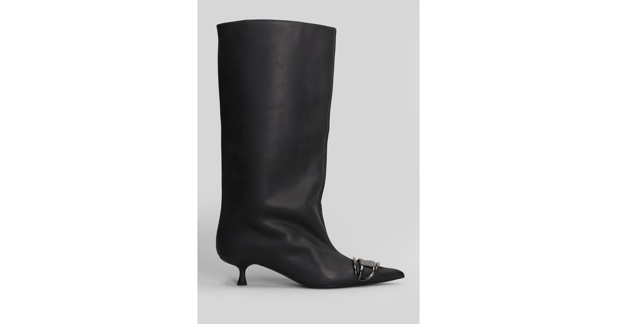 DIESEL Venus 40 Tube High Heels Boots in Black | Lyst UK