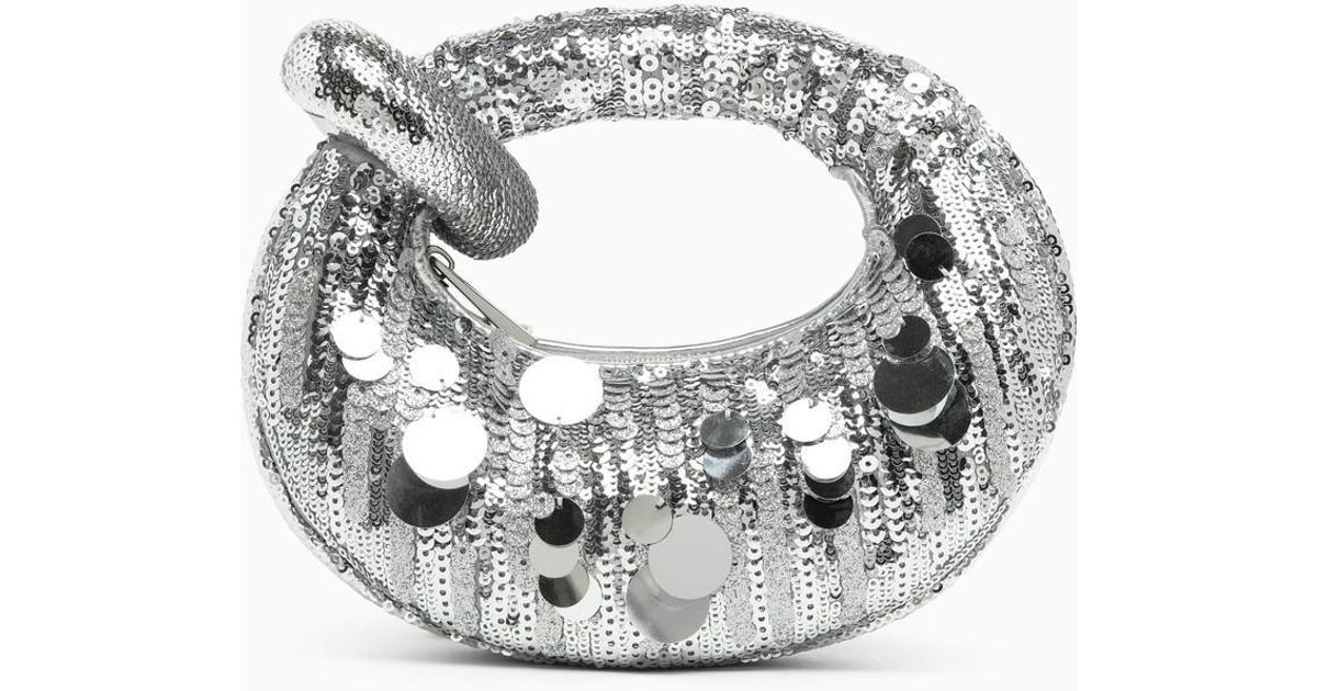 JW PEI Abacus Silver Mini Handbag With Sequins in Metallic | Lyst