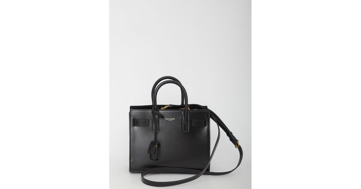 Saint Laurent Nanol Sac De Jour Bag in Black | Lyst