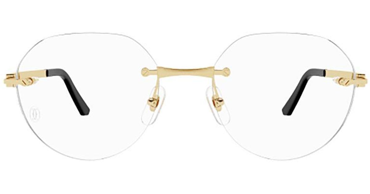 Cartier Eyeglasses In Metallic For Men Lyst