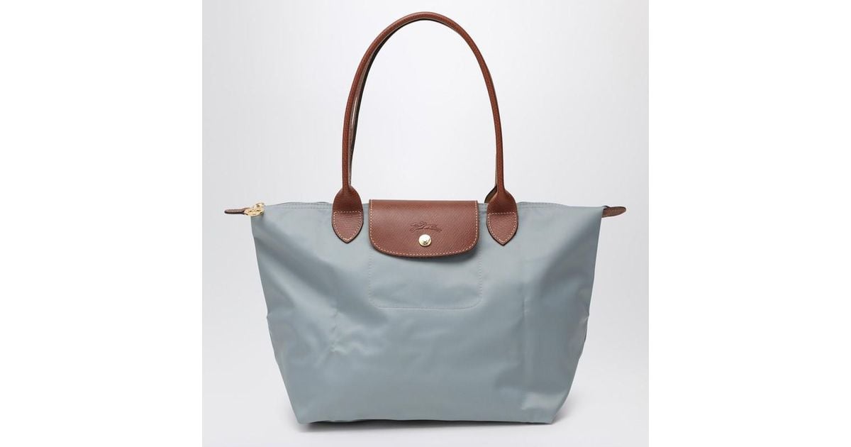 Longchamp Steel-Coloured Le Pliage Original M Bag in Blue | Lyst Canada