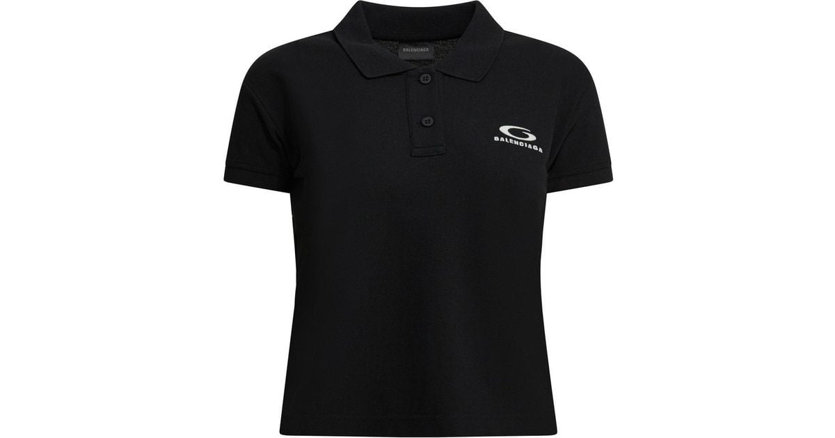 Balenciaga "loop Sports Icon" Polo Shirt in Black | Lyst UK