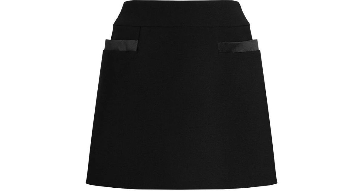 Dolce & Gabbana Double Crepe Basque Skirt in Black | Lyst UK