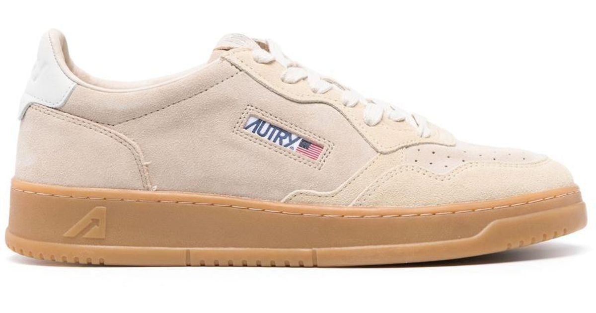 Autry Medalist Low Mix/Suede Shoes in Pink for Men | Lyst