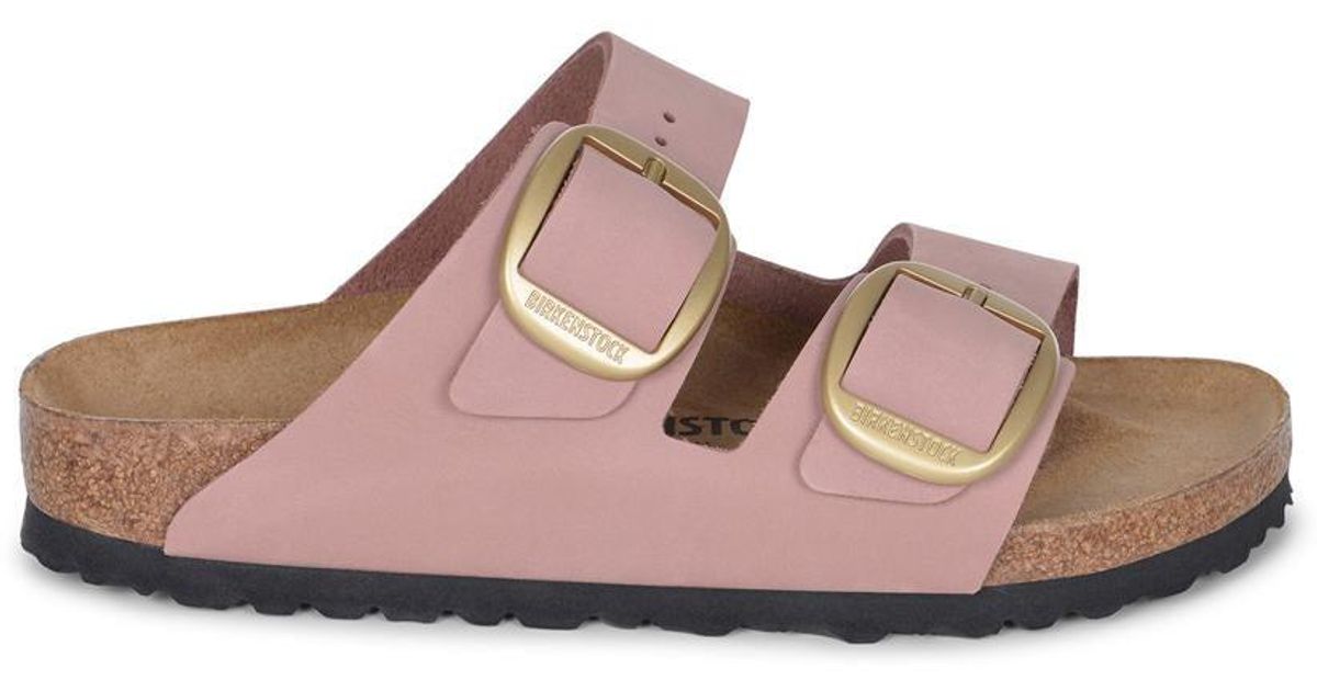 Birkenstock 'Arizona Big Buckle' Slippers in Pink | Lyst