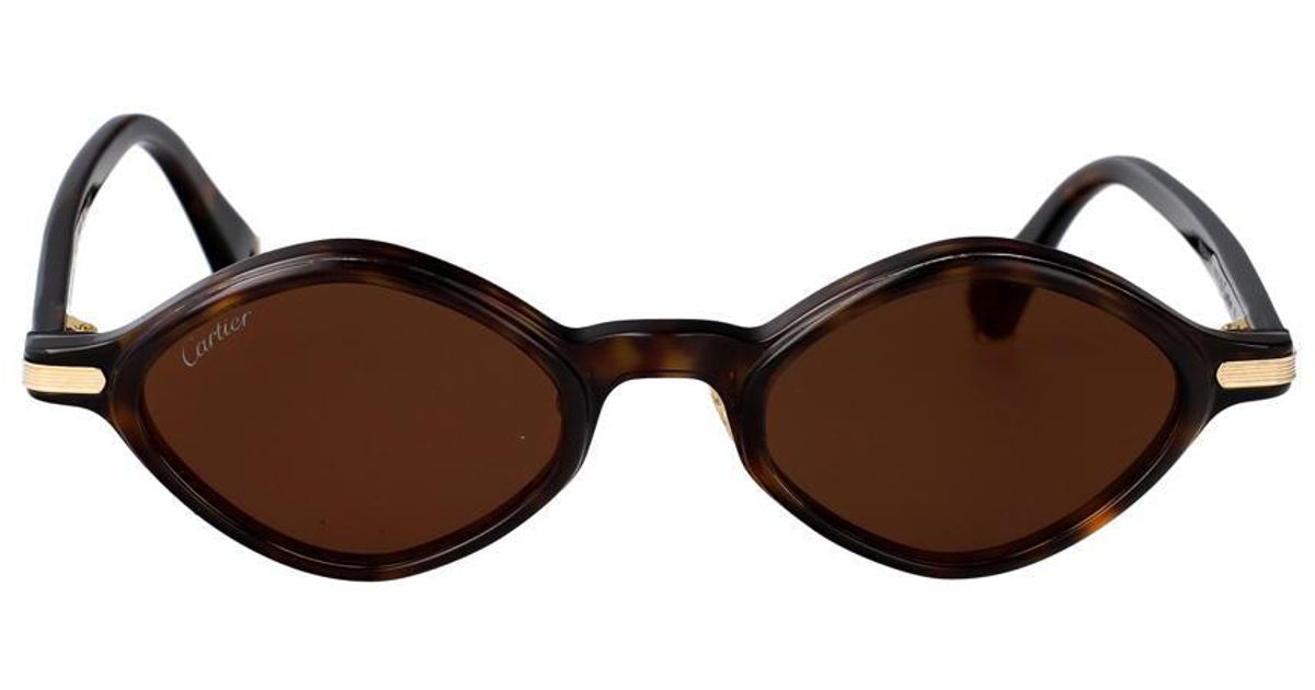 Cartier Sunglasses in Brown | Lyst
