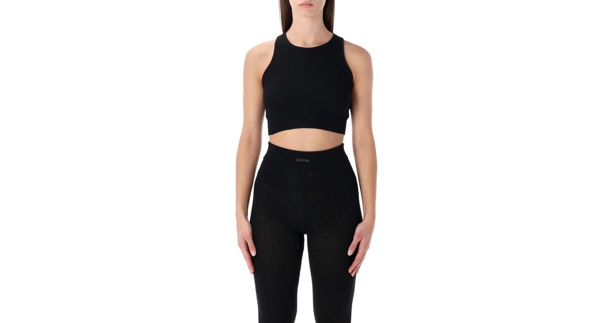Fear Of God Essentials Fear Of God Waffle Sport Tank in Black | Lyst UK
