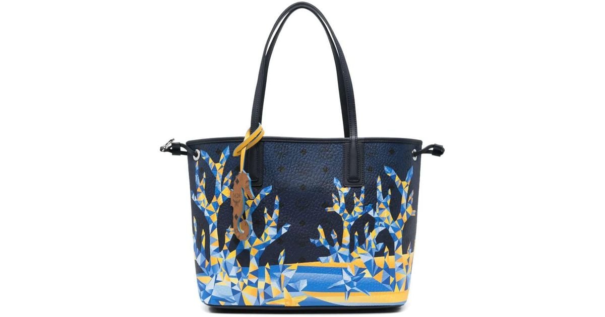 MCM Liz Night Diving Vi Shopper Medium Bags in Blue | Lyst
