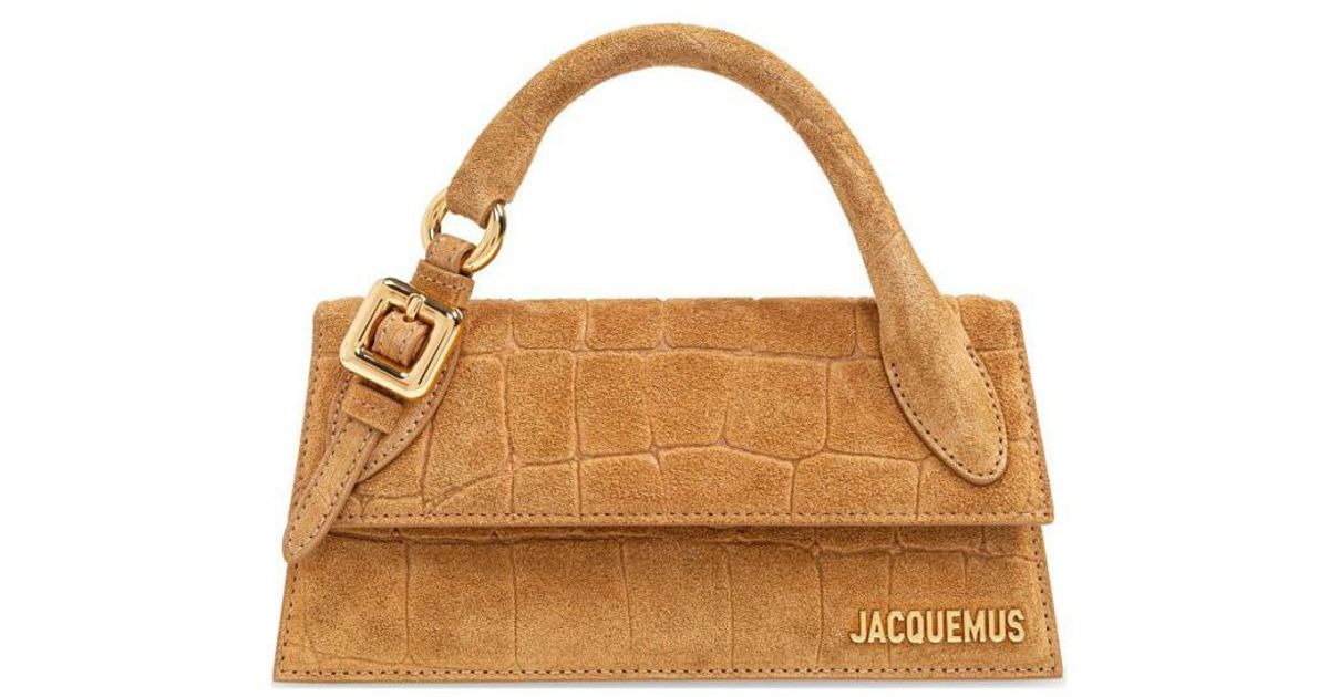Jacquemus Le Chiquito Long Boucle Leather Handbag in Brown | Lyst UK