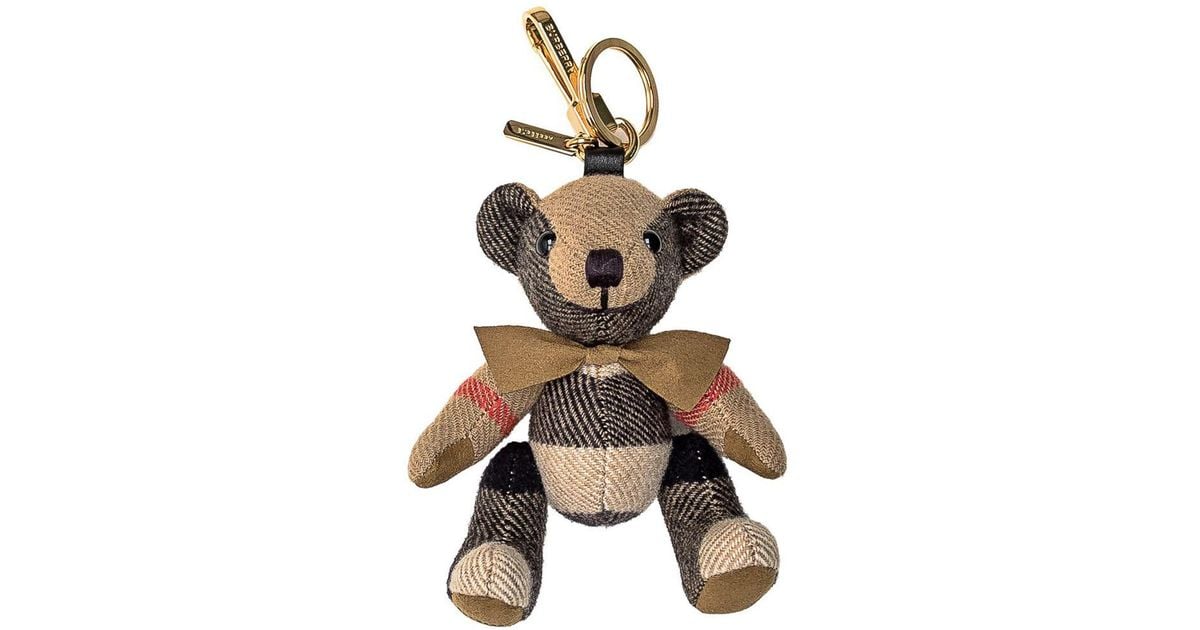 Burberry "Thomas Bear" Keychains in White | Lyst