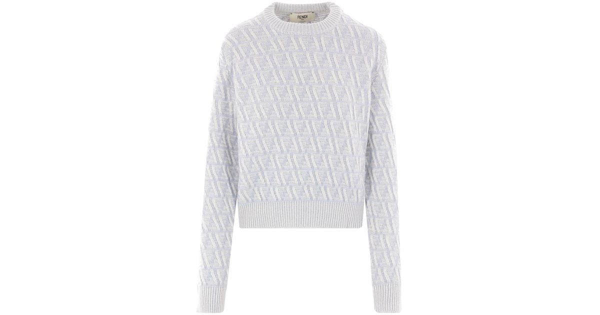 Fendi Float Pullover in White | Lyst