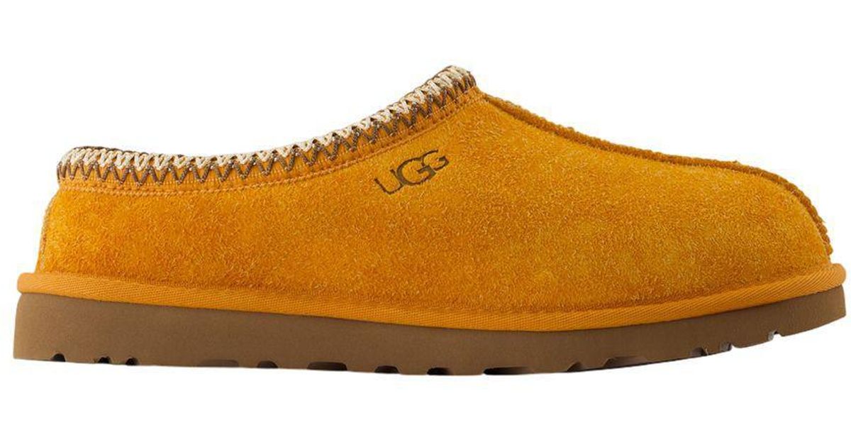 UGG M Tasman Shaggy Suede Mules in Brown for Men | Lyst