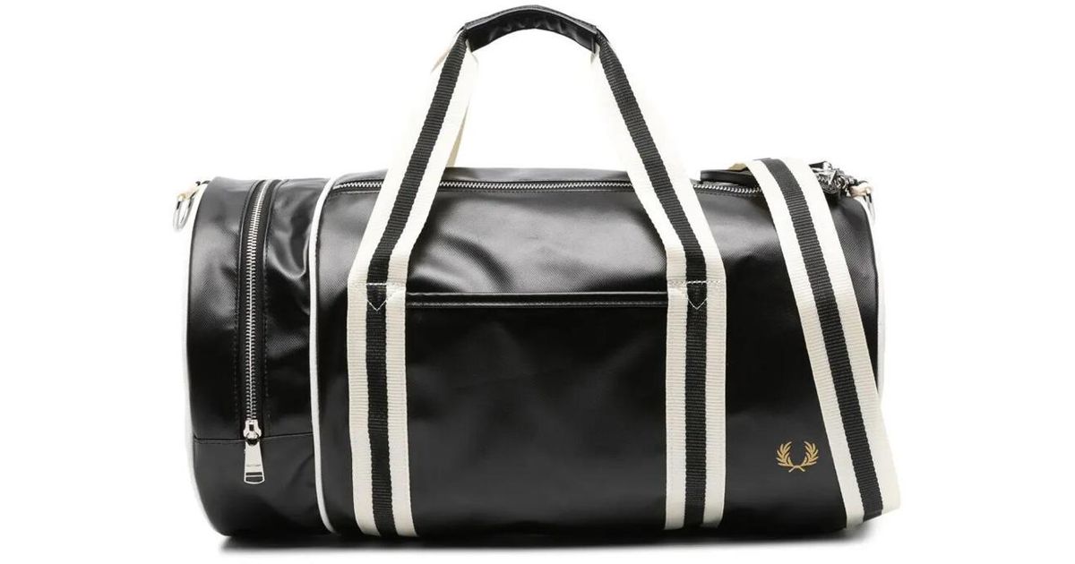 Fred Perry Classic Barrel Bag Bags in Black for Men | Lyst UK