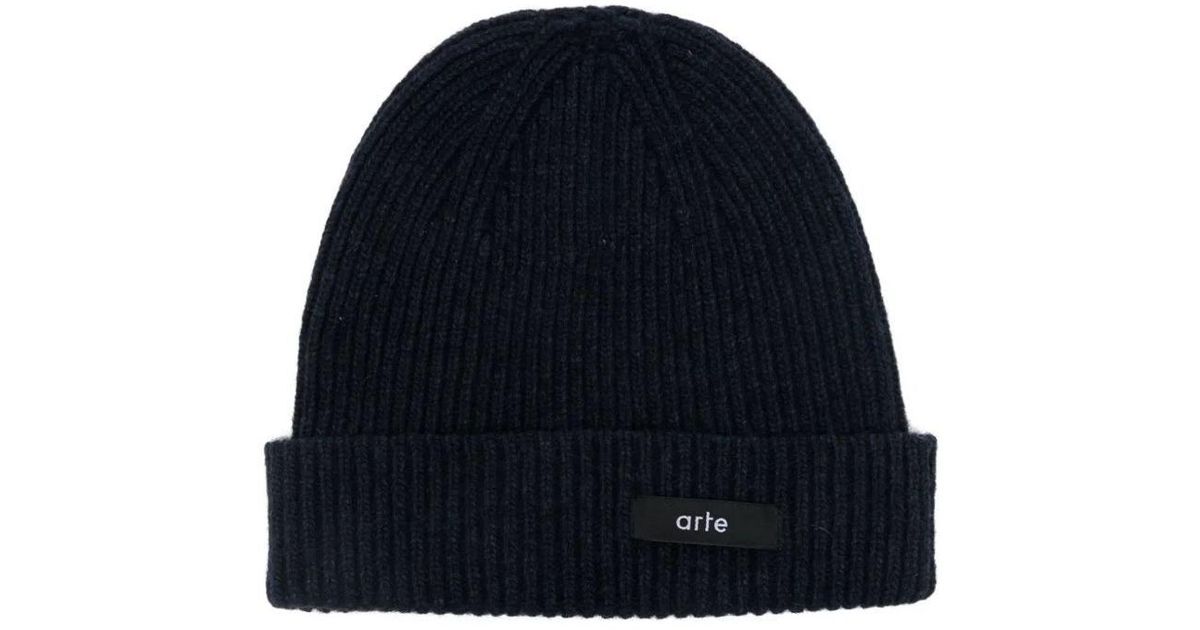 Arte' "Label" Beanie Accessories in Blue for Men | Lyst UK