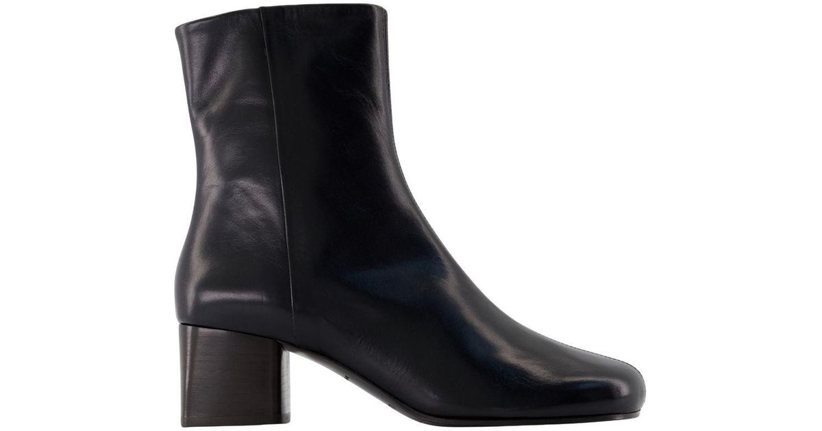 Lemaire Anatomic 55 Ankle Boots in Black | Lyst