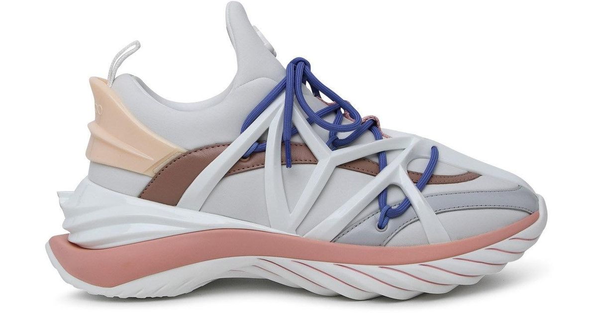 Jimmy Choo White Leather Blend Cosmos Sneakers Lyst