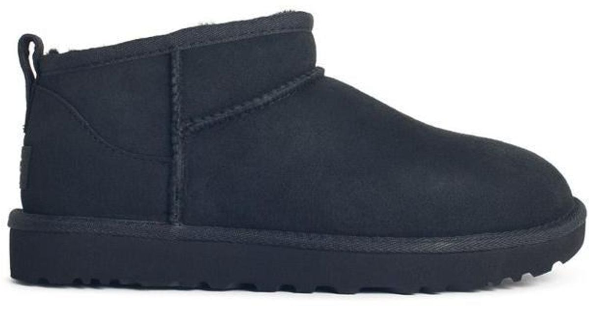 UGG 'Classic Ultra Mini' Suede Boots in Blue | Lyst UK