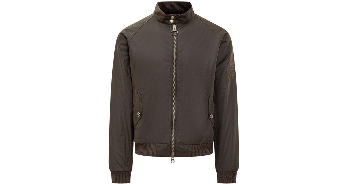 Barbour Barbour Waxed Bomber Jacket in Brown for Men | Lyst UK