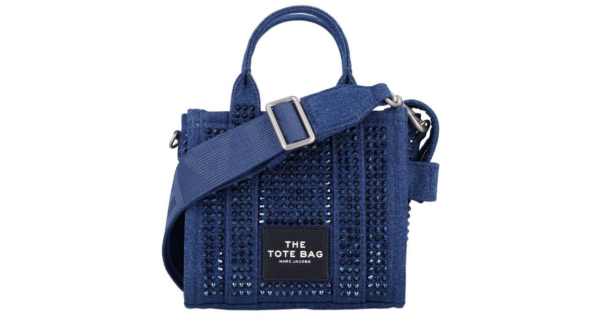 Marc Jacobs The Crystal Denim Crossbody Tote Bag in Blue | Lyst