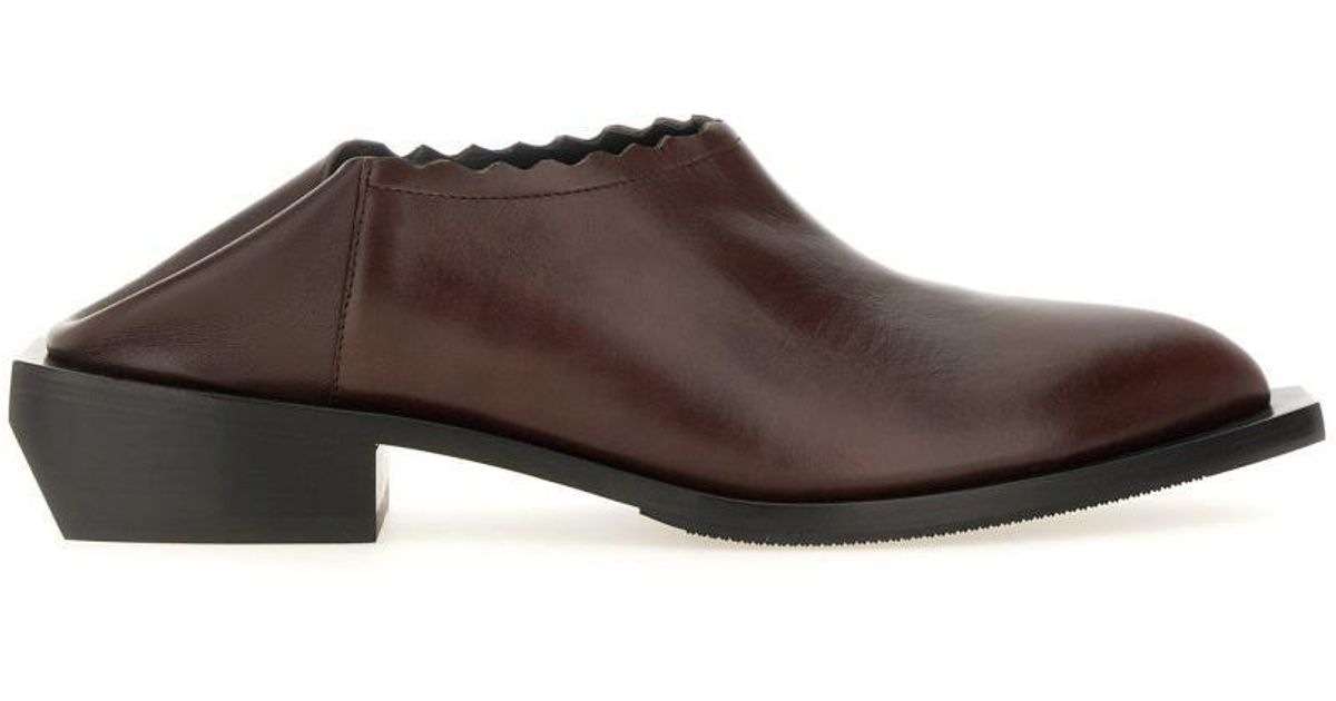 Moschino Shootie Cuban Heel in Brown | Lyst