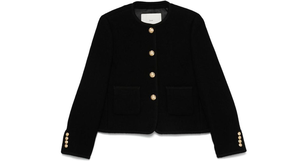 DUNST Wool Tweed Jacket in Black | Lyst