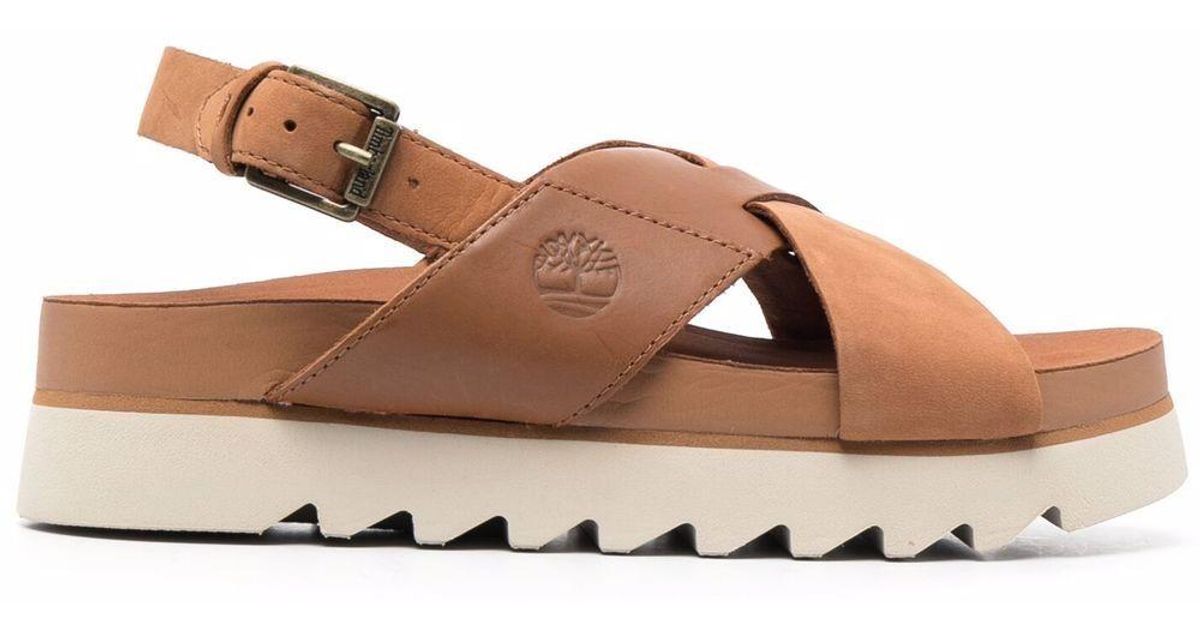Timberland Leather Sandals Brown | Lyst