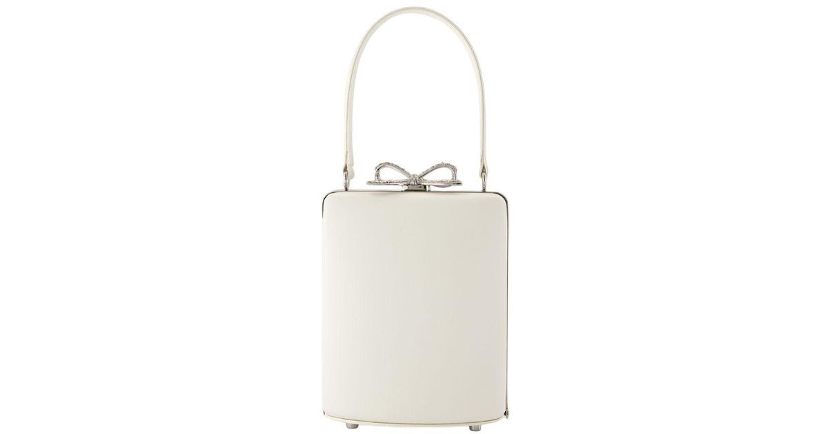 Self-Portrait Mini Bow Bag in White | Lyst UK